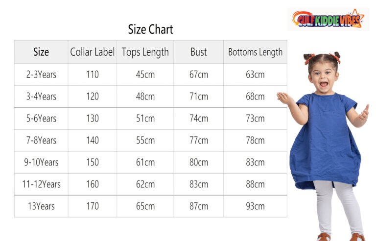 What size is 120 in children's clothes? - Gulf Kiddie Vibes